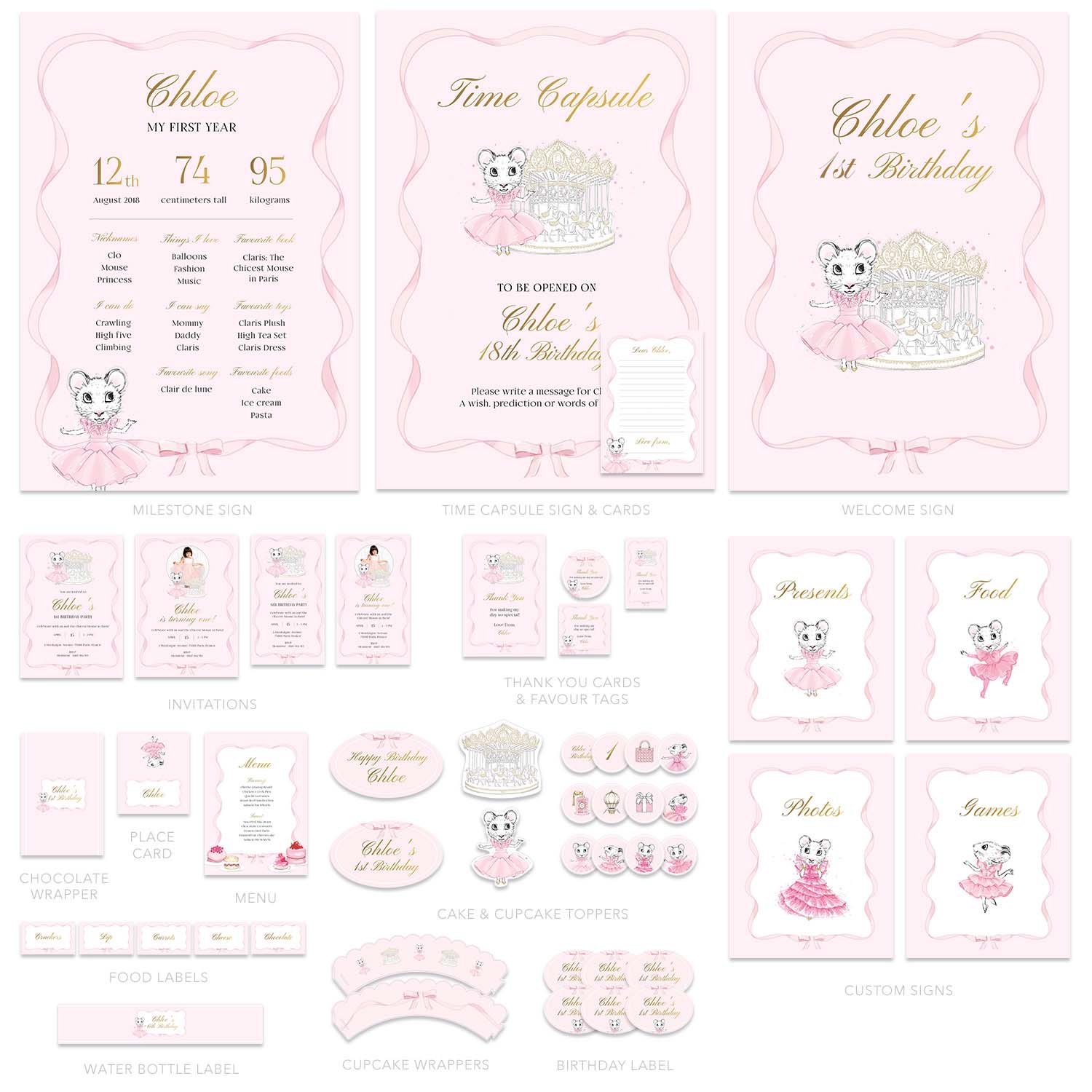 Claris First Birthday Bundle & Megan Hess