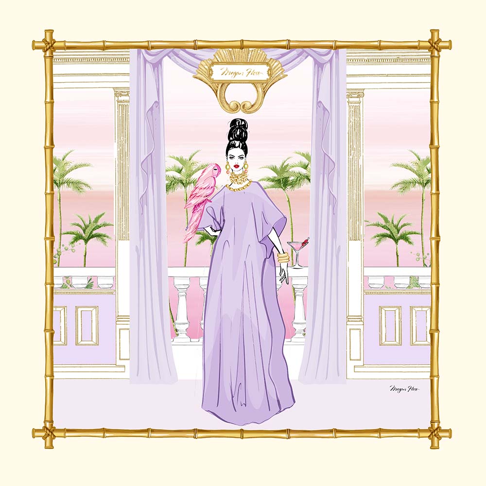 Silk Scarf - Sunset Escape & Megan Hess